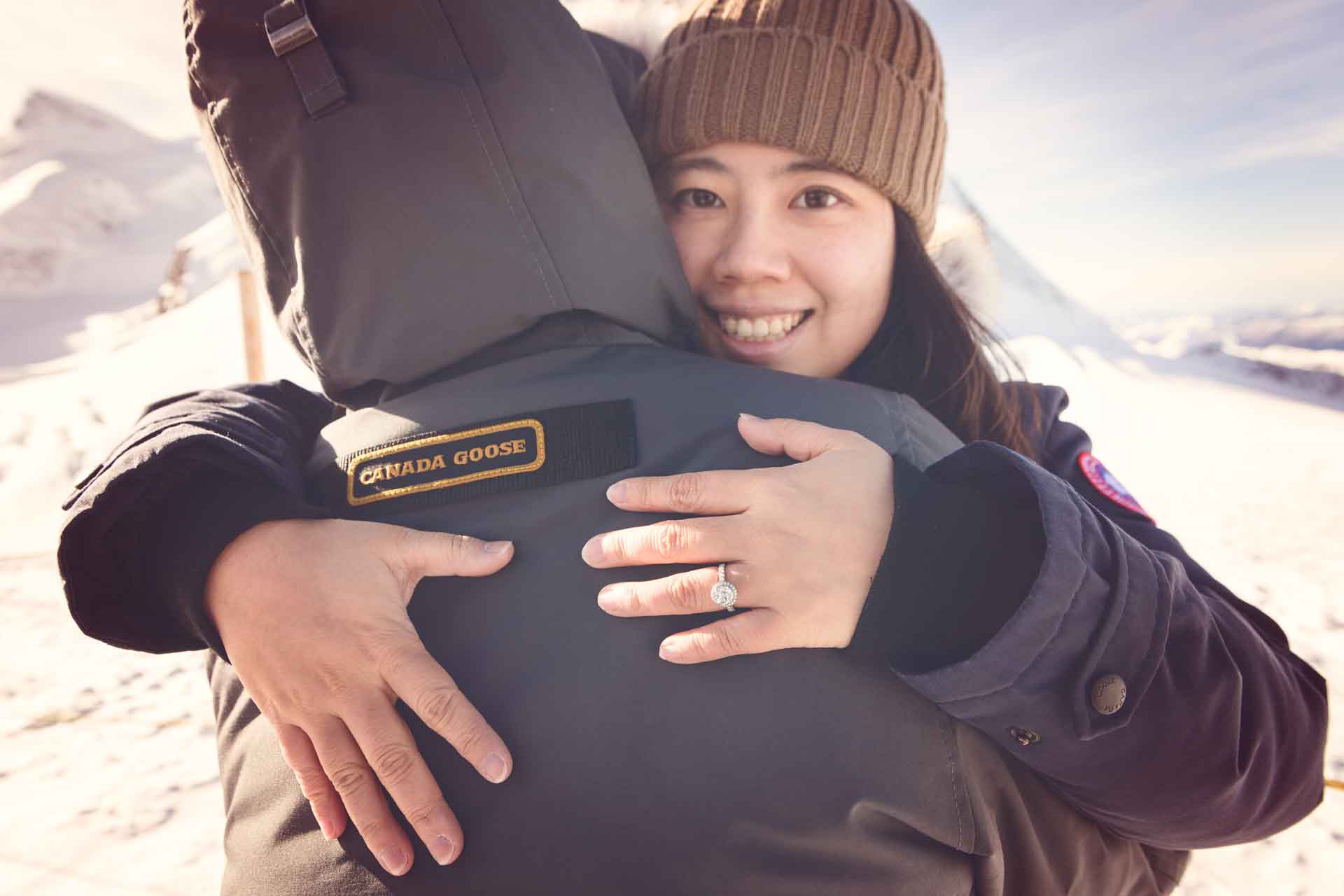 Surprise engagement on the Jungfraujoch captured by photographer John ...