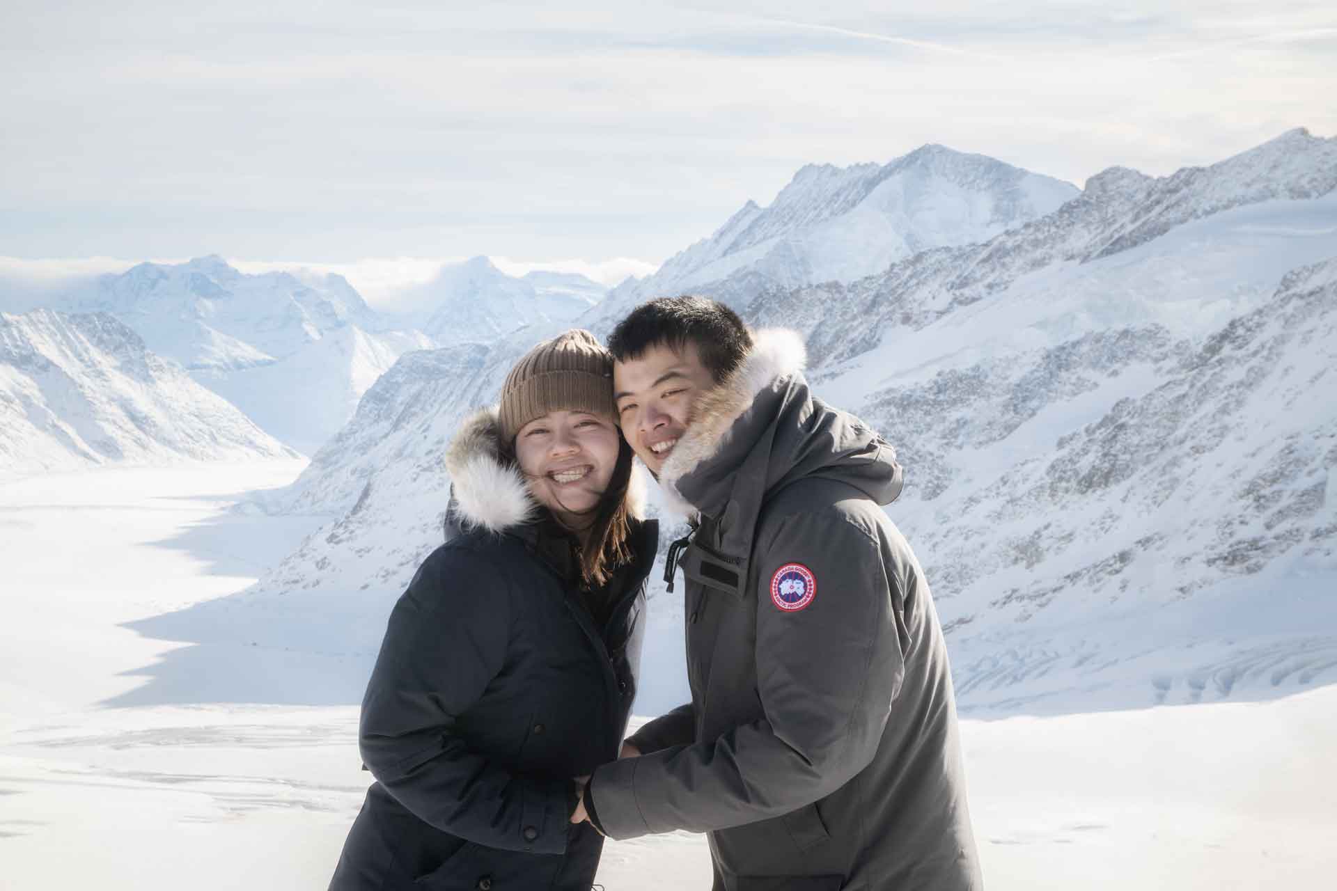 Surprise engagement on the Jungfraujoch captured by photographer John ...